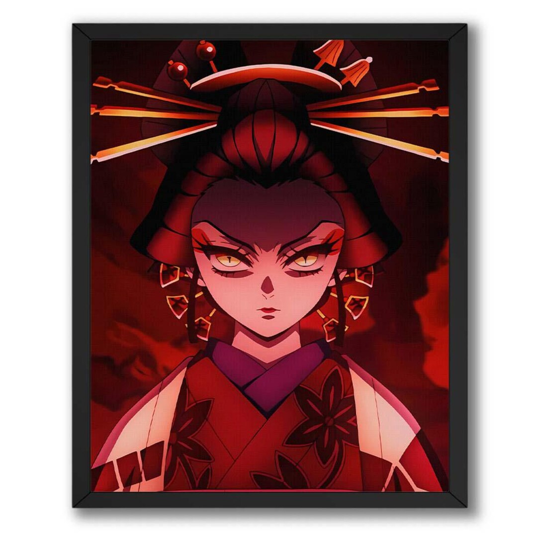 Inkflow Ribbon Demon Girl Poster - Anime Wall Art for Teen Bedroom ...