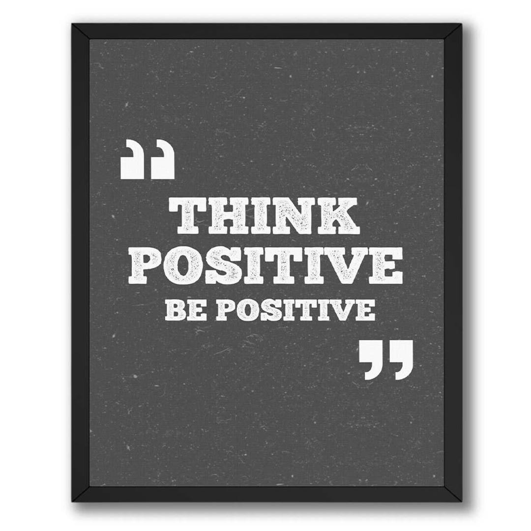 Inkflow Think Positive Poster - Uplifting Motivational Wall Art Print ...