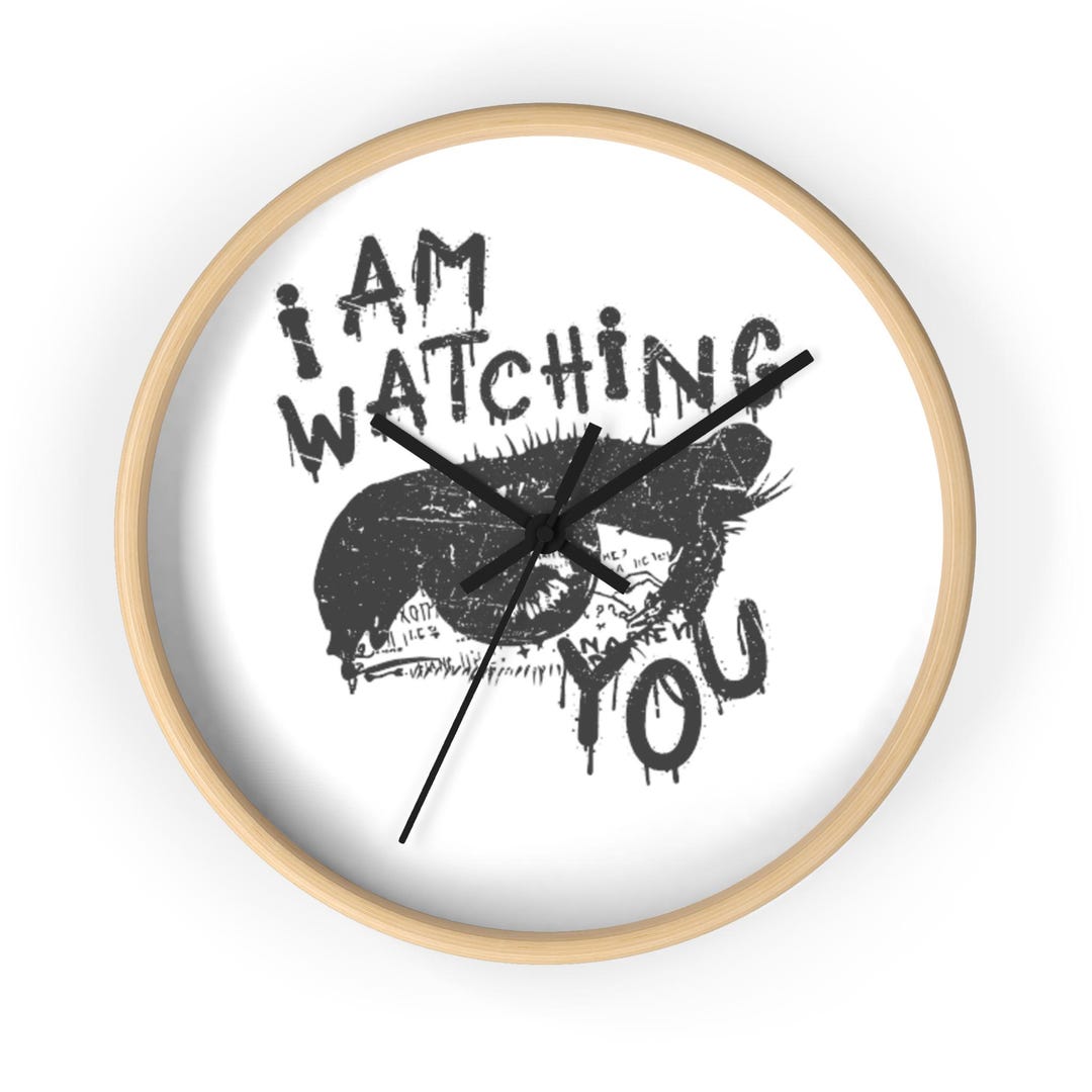Whimsical 'I Am Watching You' Wall Clock, Quirky Home Decor - Etsy