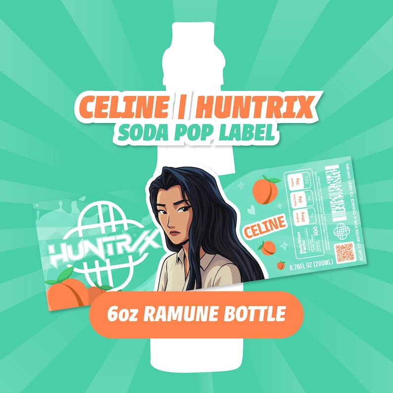 Celine | Huntrix Soda Pop Label - Etsy