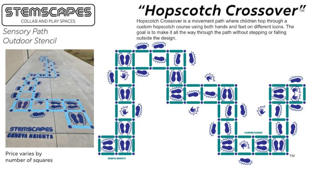 Outdoor Sensory Path: Custom Hopscotch With Hands & Feet - Etsy