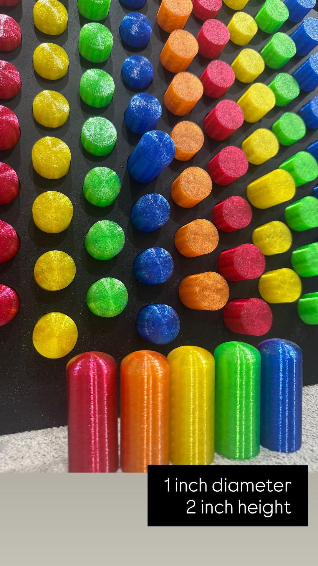 Giant Lite Brite Translucent Pegs 1” (not Acrylic) Set of 25 - Etsy