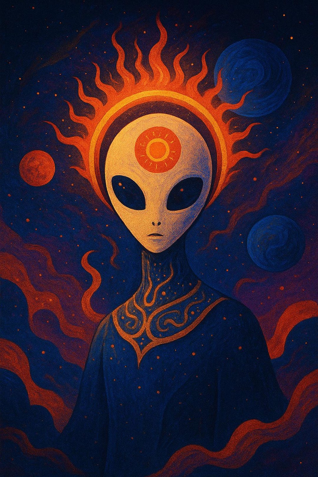 Surreal Cosmic Character Art Print • Digital Download Wall Decor ...