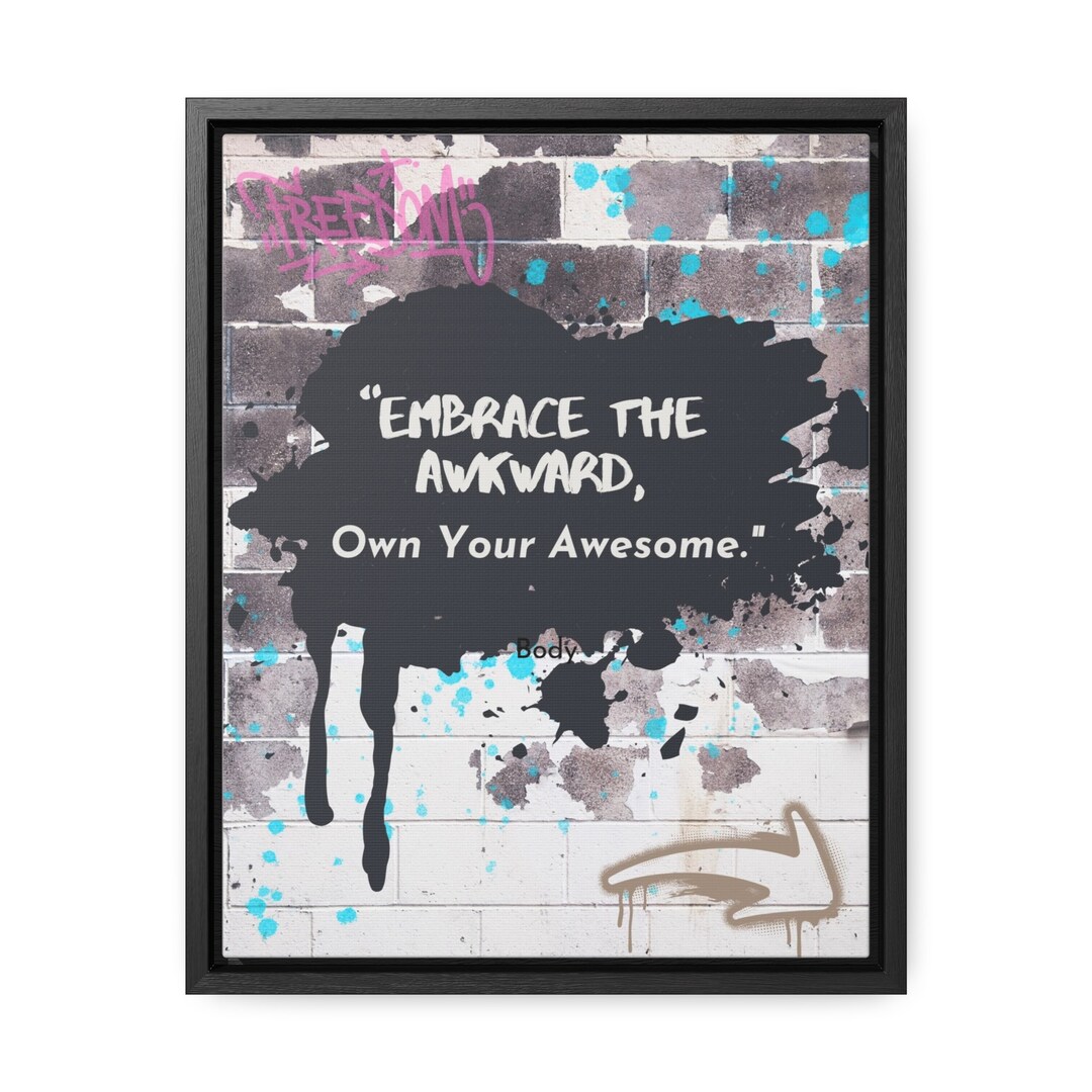 Personalize Your Space: Vertical Gallery Canvas Print With Walnut or ...