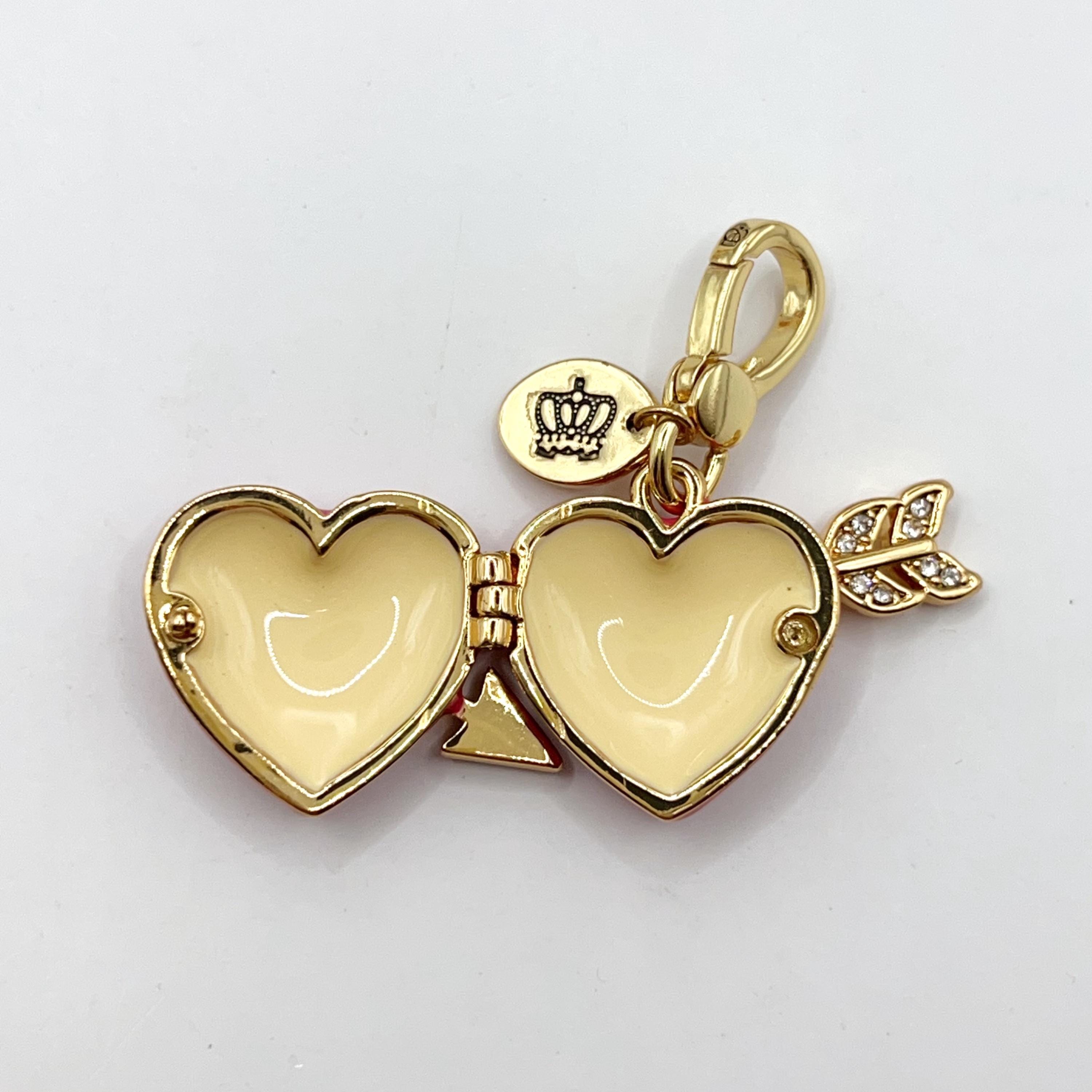 B08-juicy Couture Pink Heart Locket With Arrow Charm - Etsy