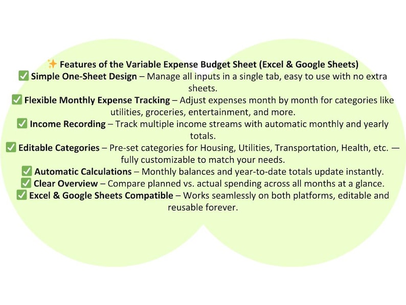 Family Budget Google Sheets Excel Monthly Annual Budget Spreadsheet ...