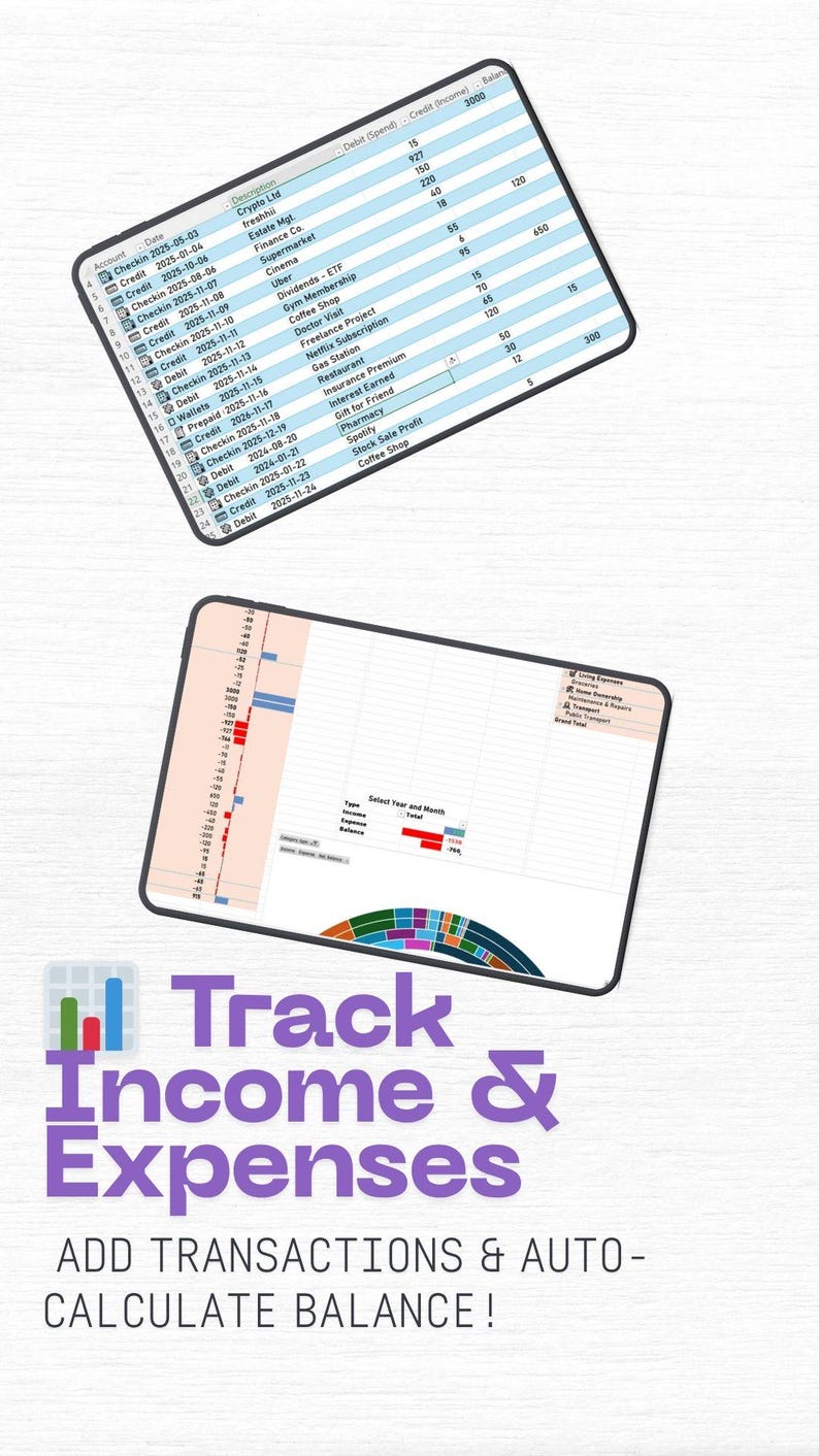 Personal Finance Tracker Excel Template | Budget Planner | Income ...