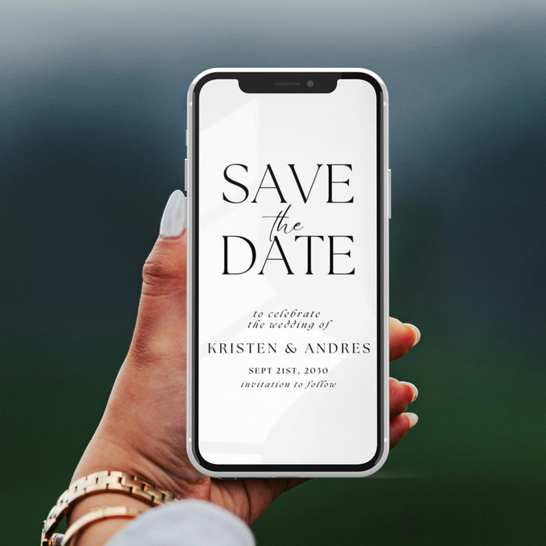Digital Save the Date | Animated Video (editable Canva Template) - Etsy