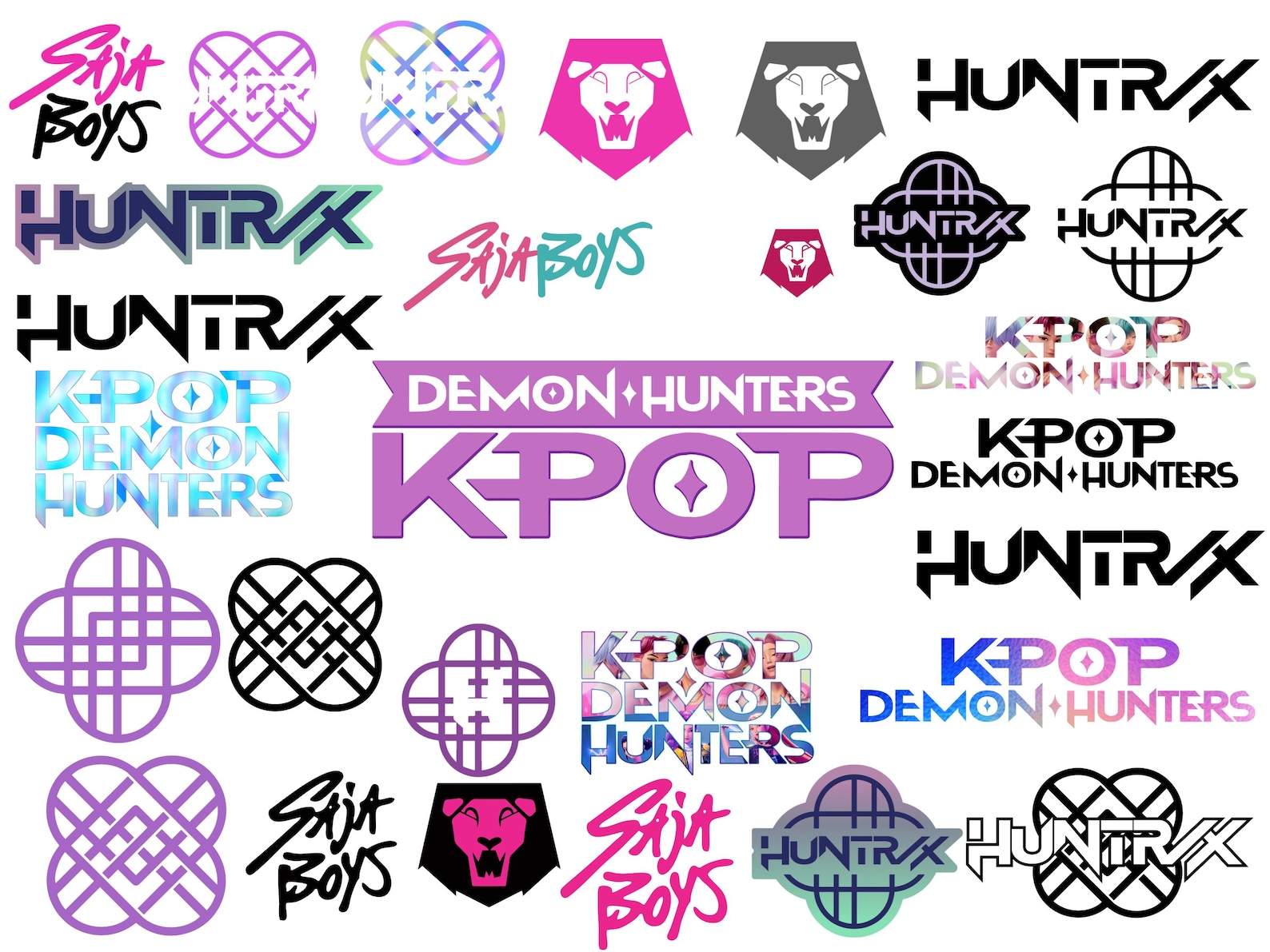 50+ KPOP Demon Hunters & Saja Boy Logo Bundle: PNG File Transparent ...