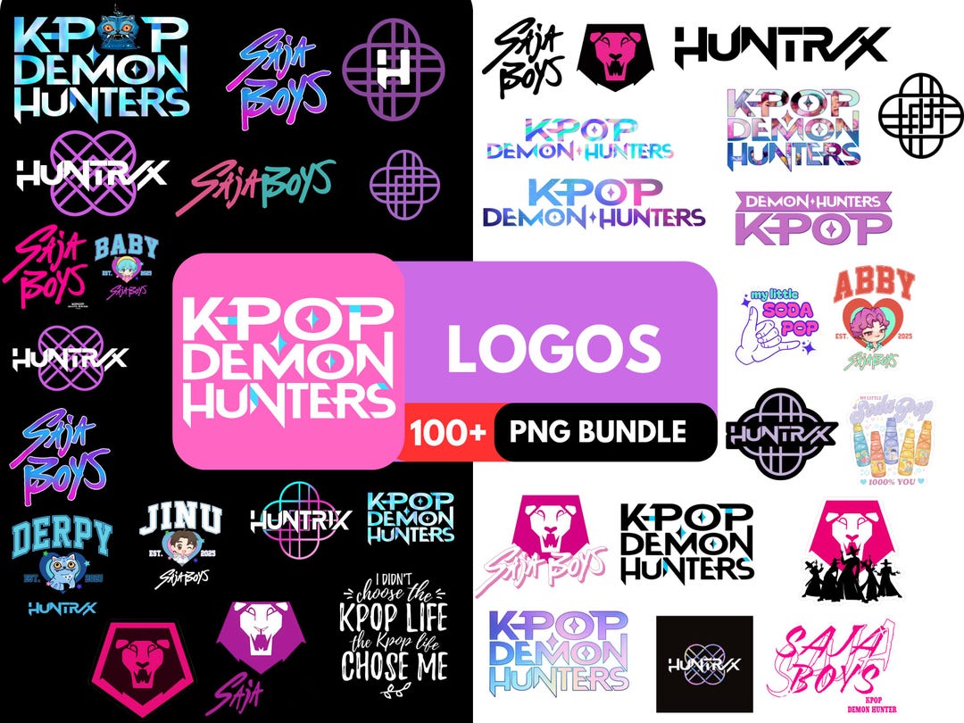 100+ KPOP Demon Hunters & Saja Boy Logo Bundle: PNG File Transparent ...
