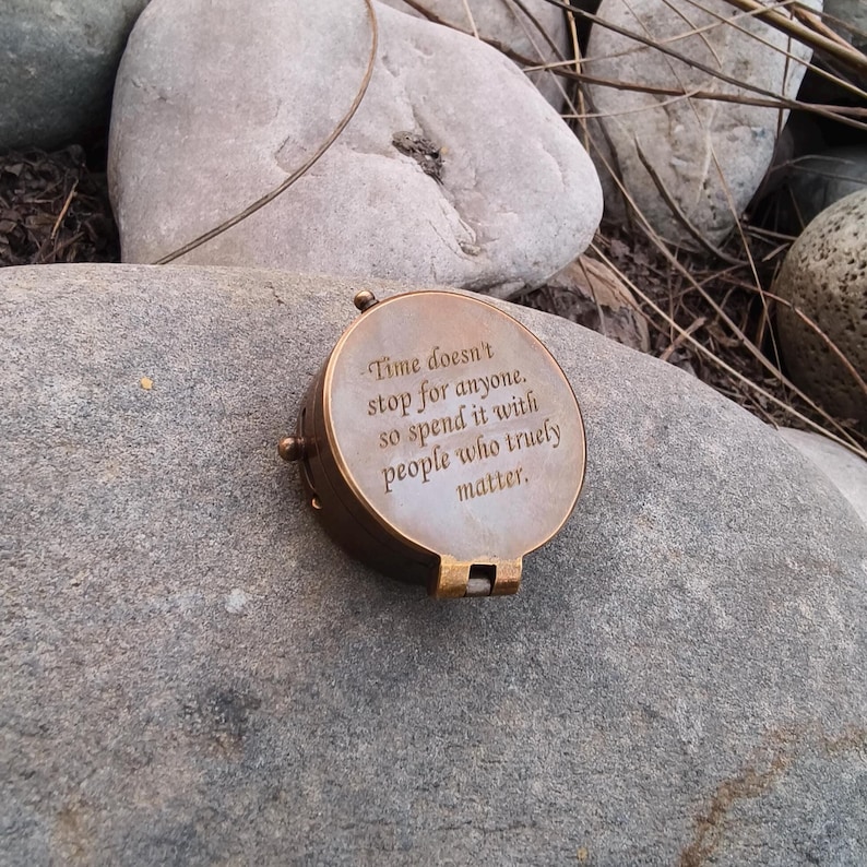 Personalized Working Compass With Custom Engraving, Vintage Pocket ...