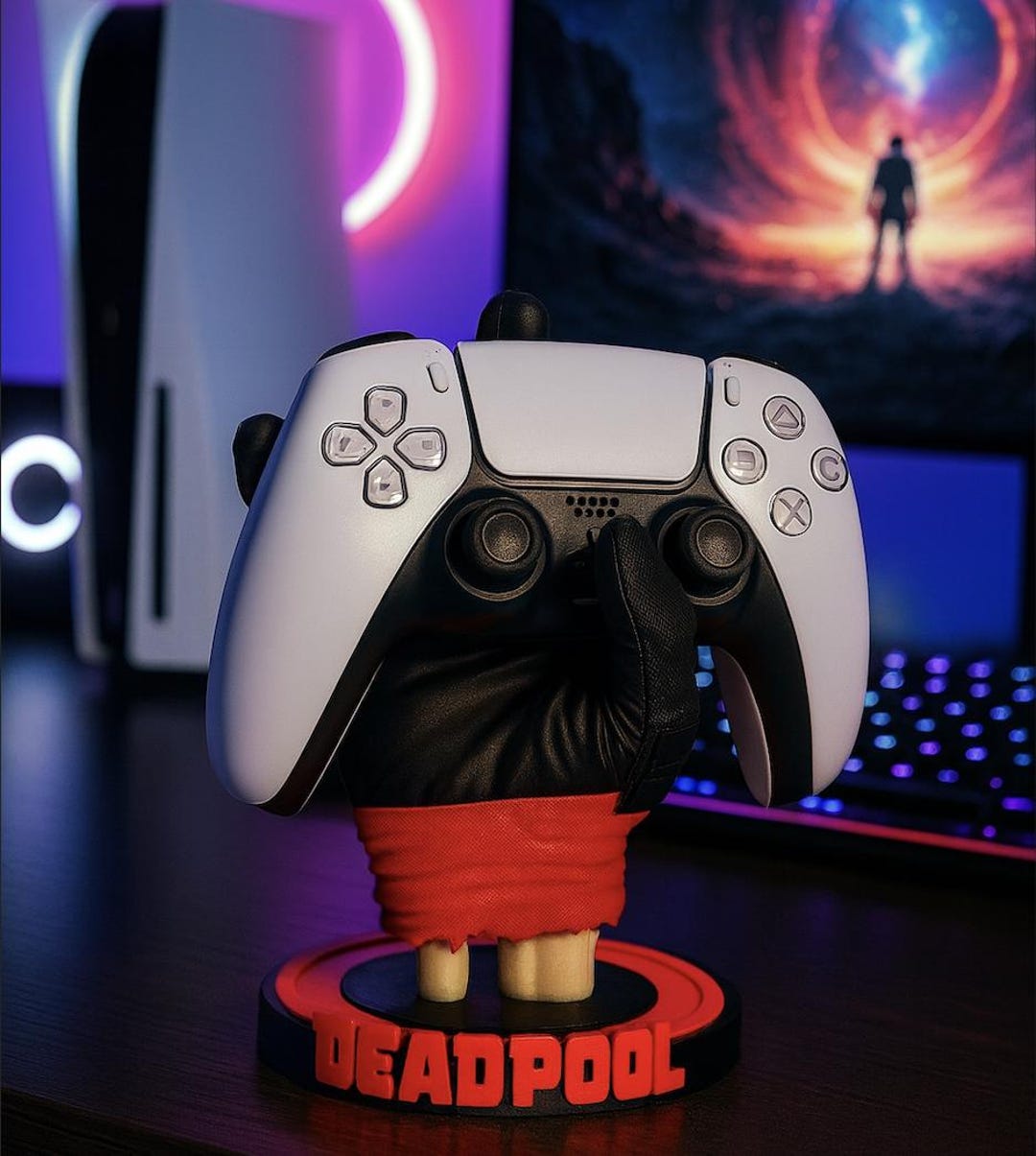 Deadpool Hand Controller Stand for PS5 Xbox - 3D Printed Desk Decor - Etsy