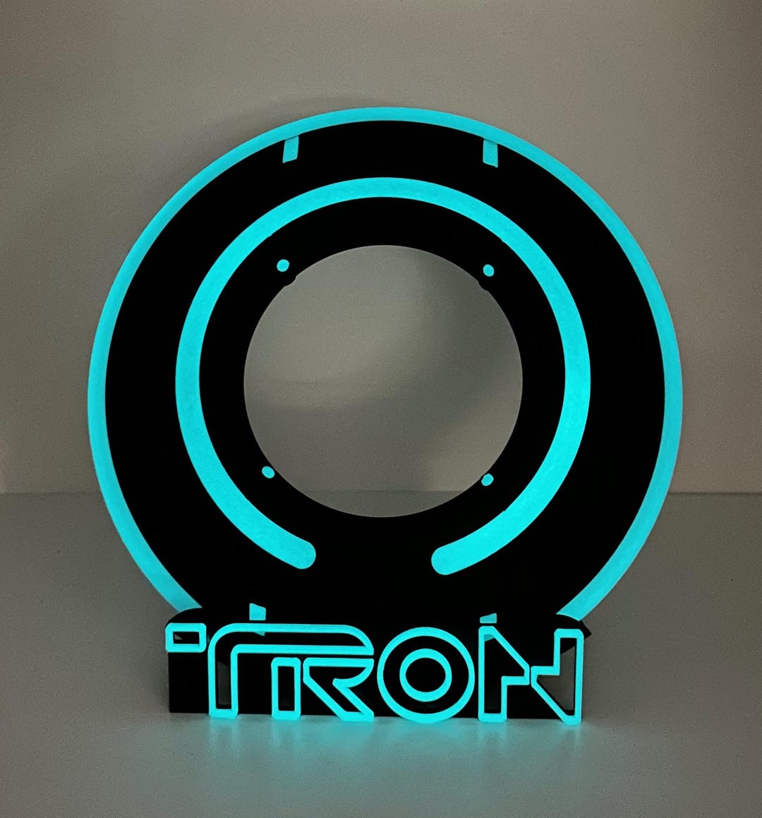 Tron Legacy Identity Disc Display | 3D Printed Glowing Tron Inspired ...