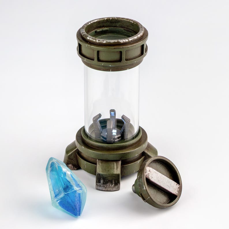 Scavenger's Set: LED Capsule Display & Kyber Crystal (V2 Old Ben Kenobi ...