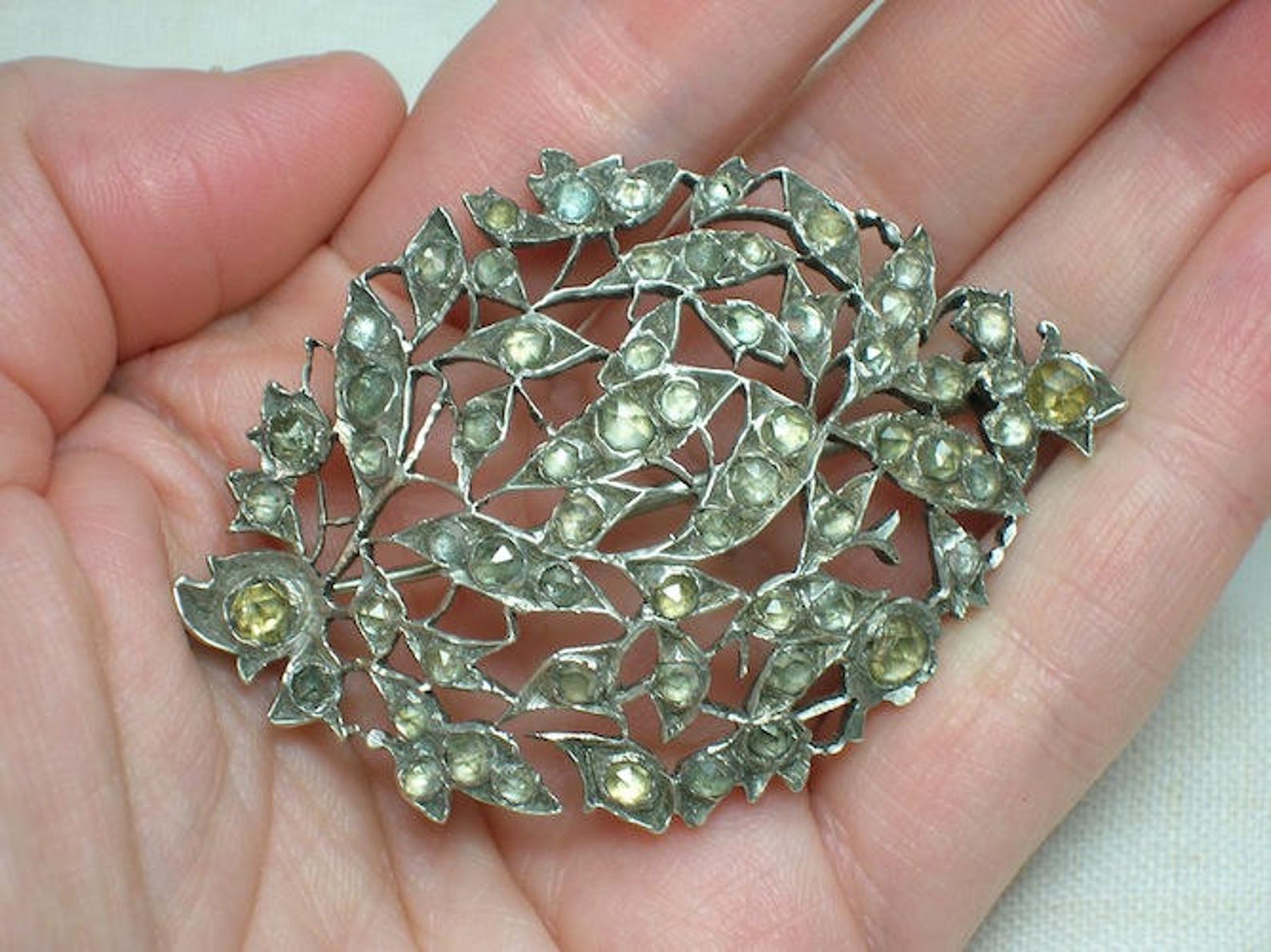 Georgian Era Brooch Silver & Jargoon Giardinetti. 1790 to - Etsy