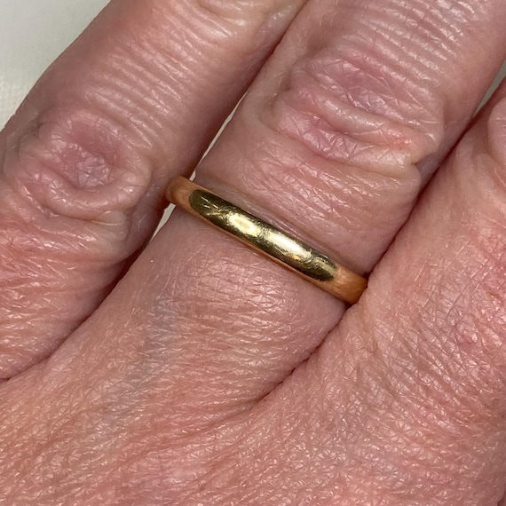 WW2 British 9K Yellow Gold Wedding Band CC41 Utility Mark. Rare and Cool Size 6 US Unisex Etsy