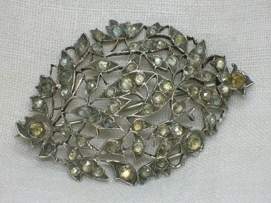 Georgian Era Brooch Silver & Jargoon Giardinetti. 1790 to - Etsy