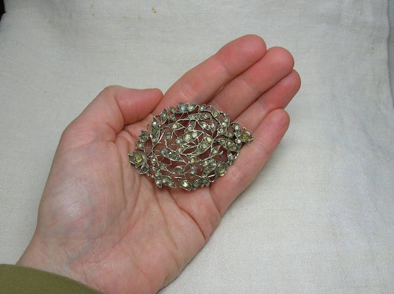 Georgian Era Brooch Silver & Jargoon Giardinetti. 1790 to - Etsy