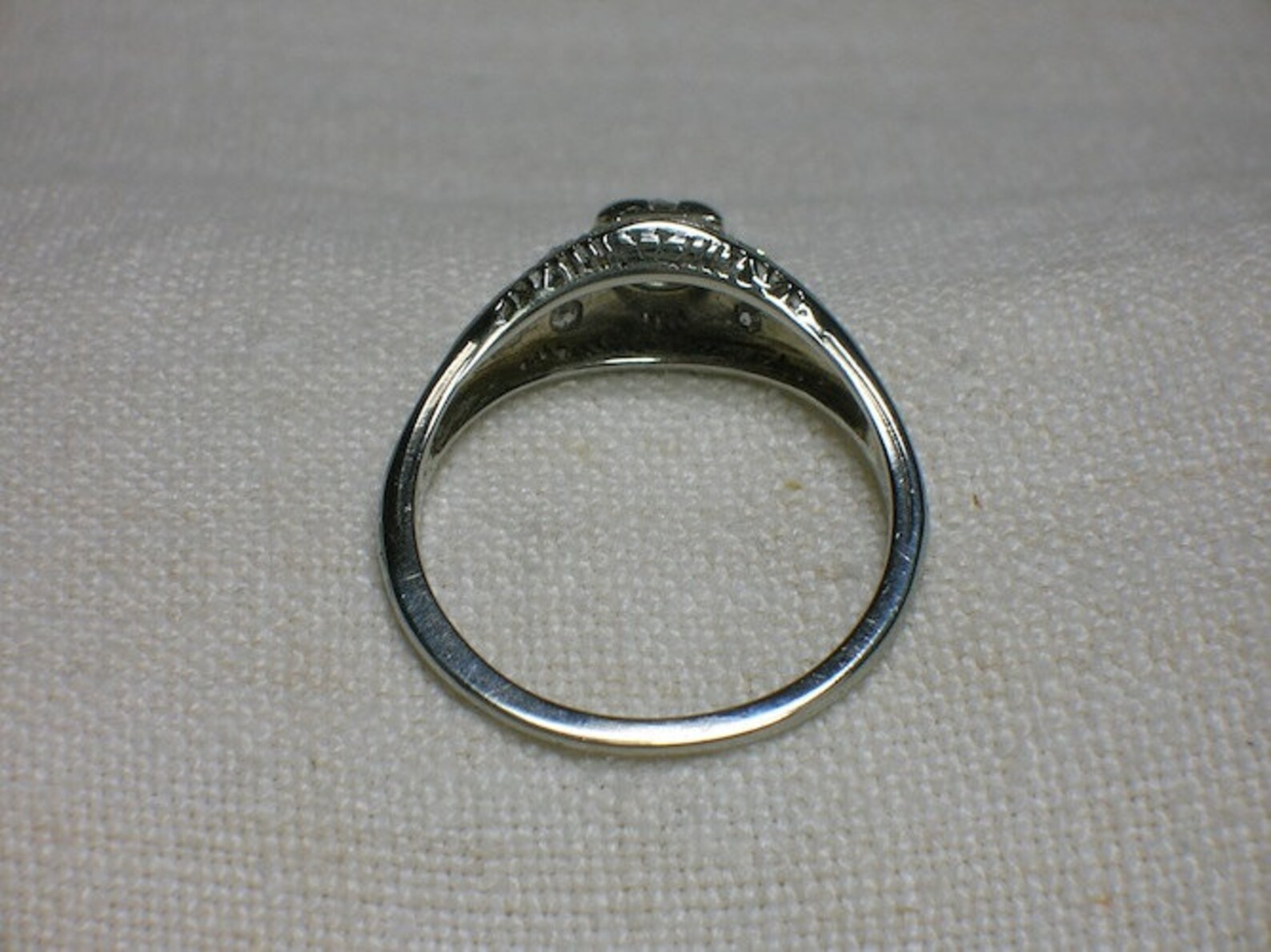 1920s Art Deco Champagne Diamond Engagement Ring, 18K White Gold, Size 7.25 (BW2) - Etsy