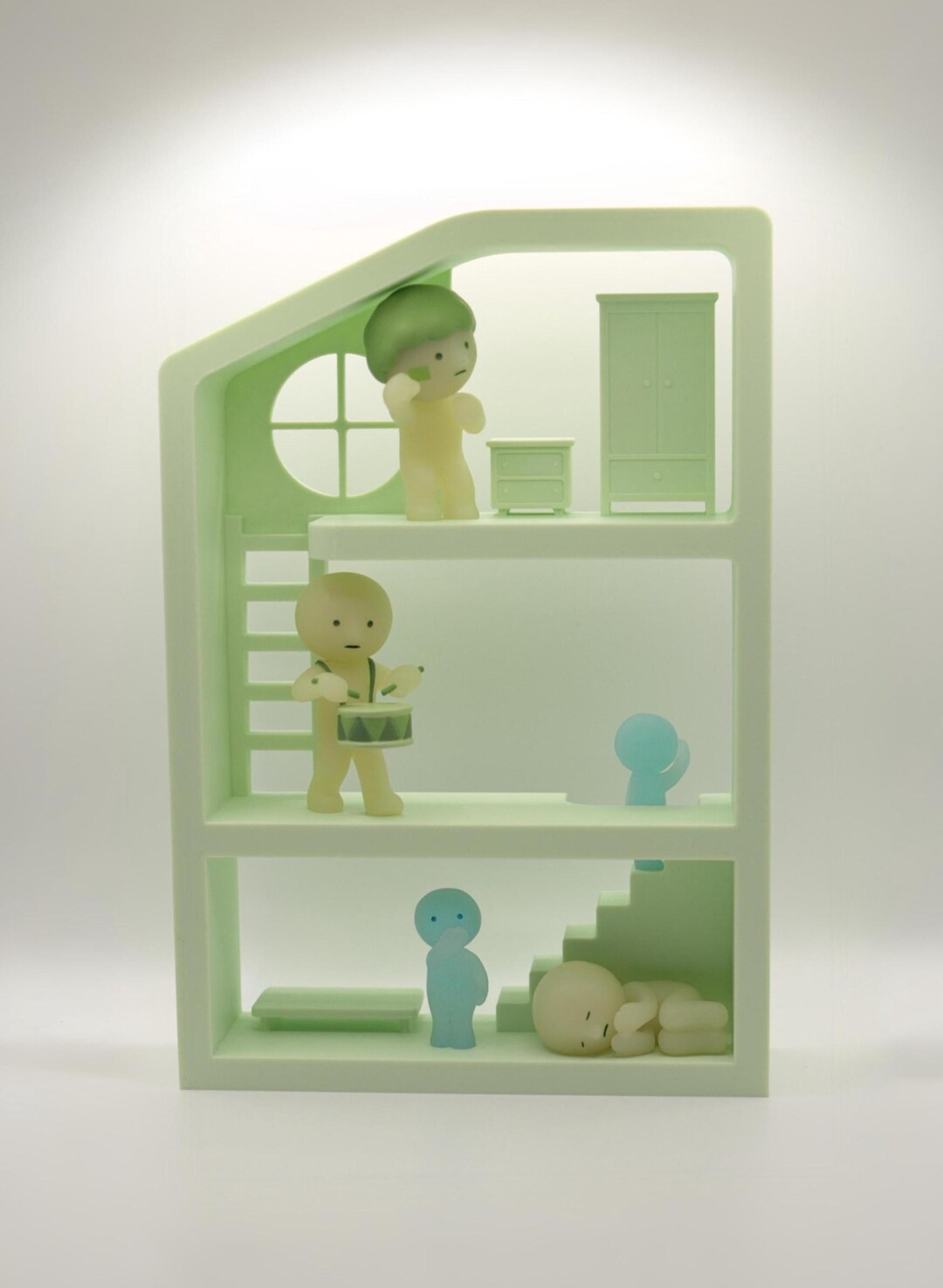 Smiski House Display Shelf With Furniture and Stairs - Etsy