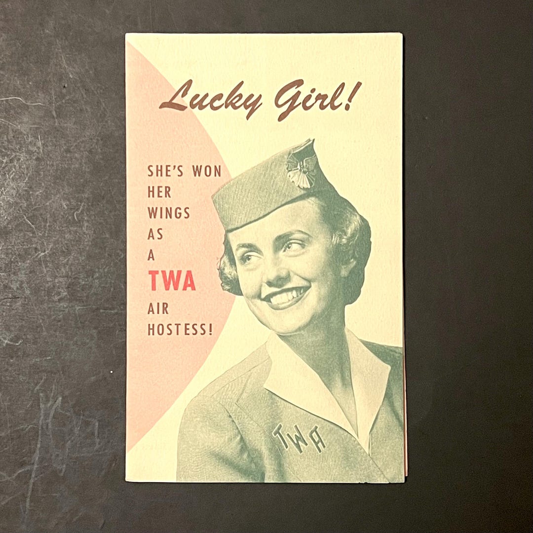 TWA Hostess Welcome Pamphlet & Flyer, Stewardess Qualifications (must ...