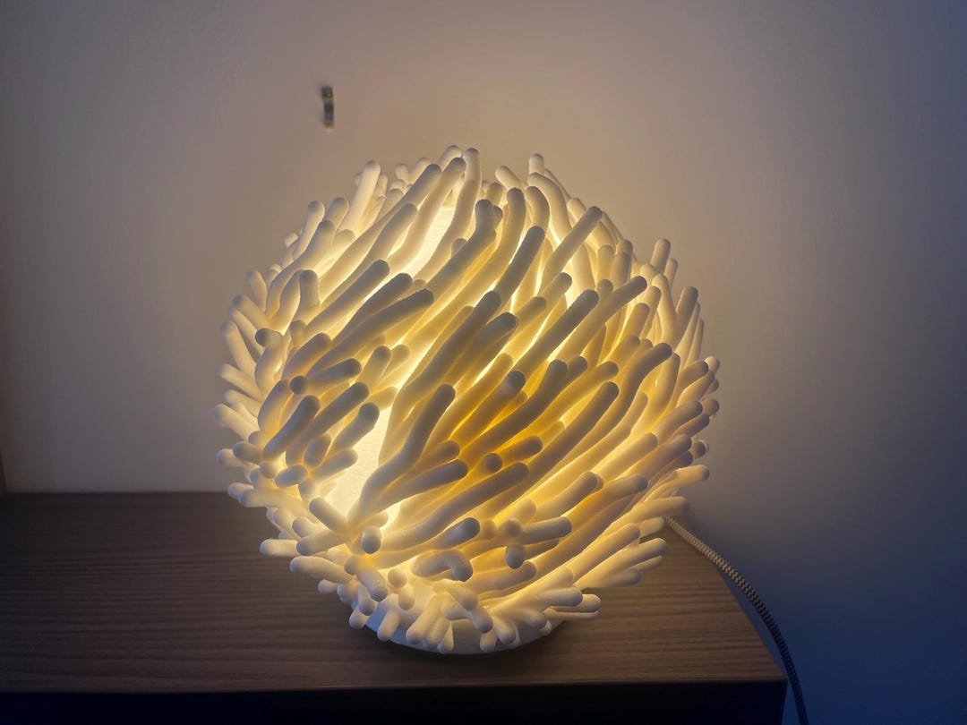 Coral Designer Table Lamp Ø25 Cm – 3D Printed PLA Lamp – Modern ...
