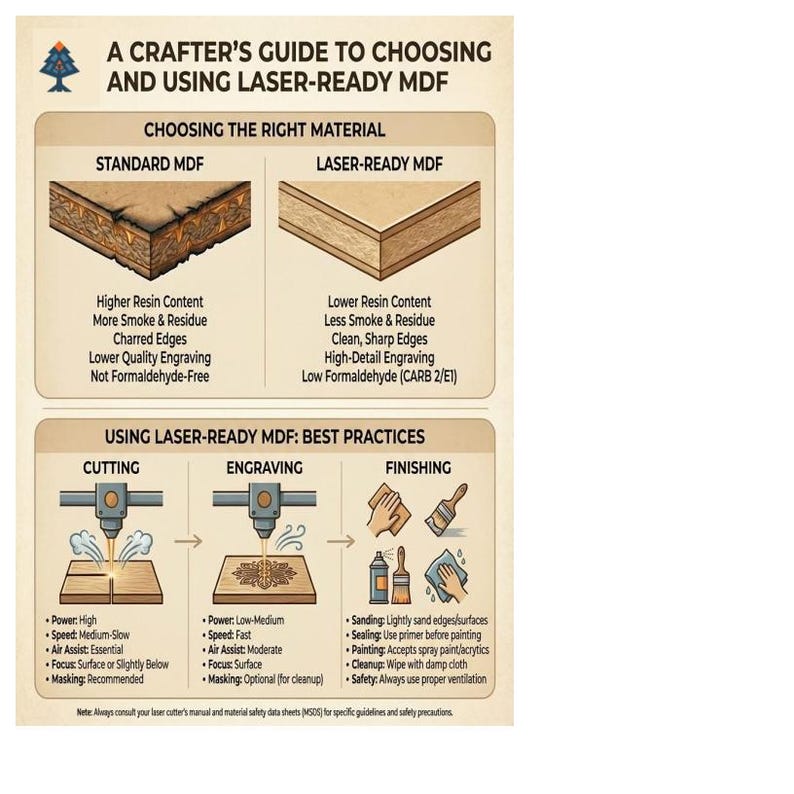 Precut MDF Panels 1/4" – Laser & CNC Woodworking Blanks - Etsy