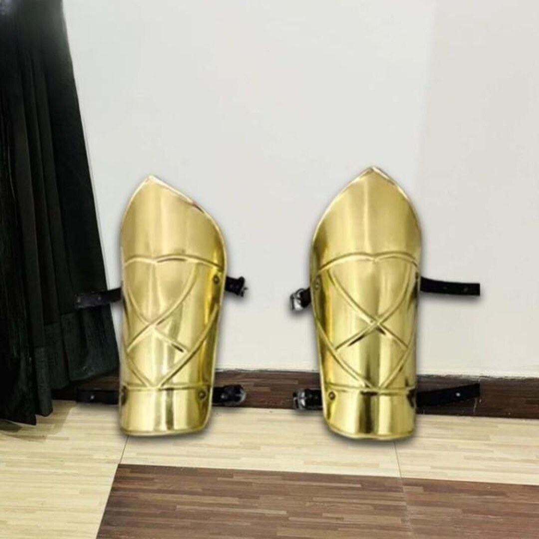Medieval Arm Guard Bracers Antique Brass Steel Vambraces Wrist Guard ...