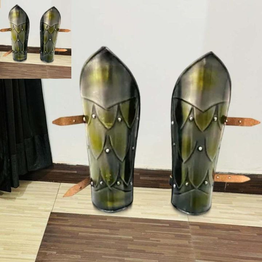 Medieval Arm Bracers Armor | Antique Blackened Steel Vambraces | Wrist ...