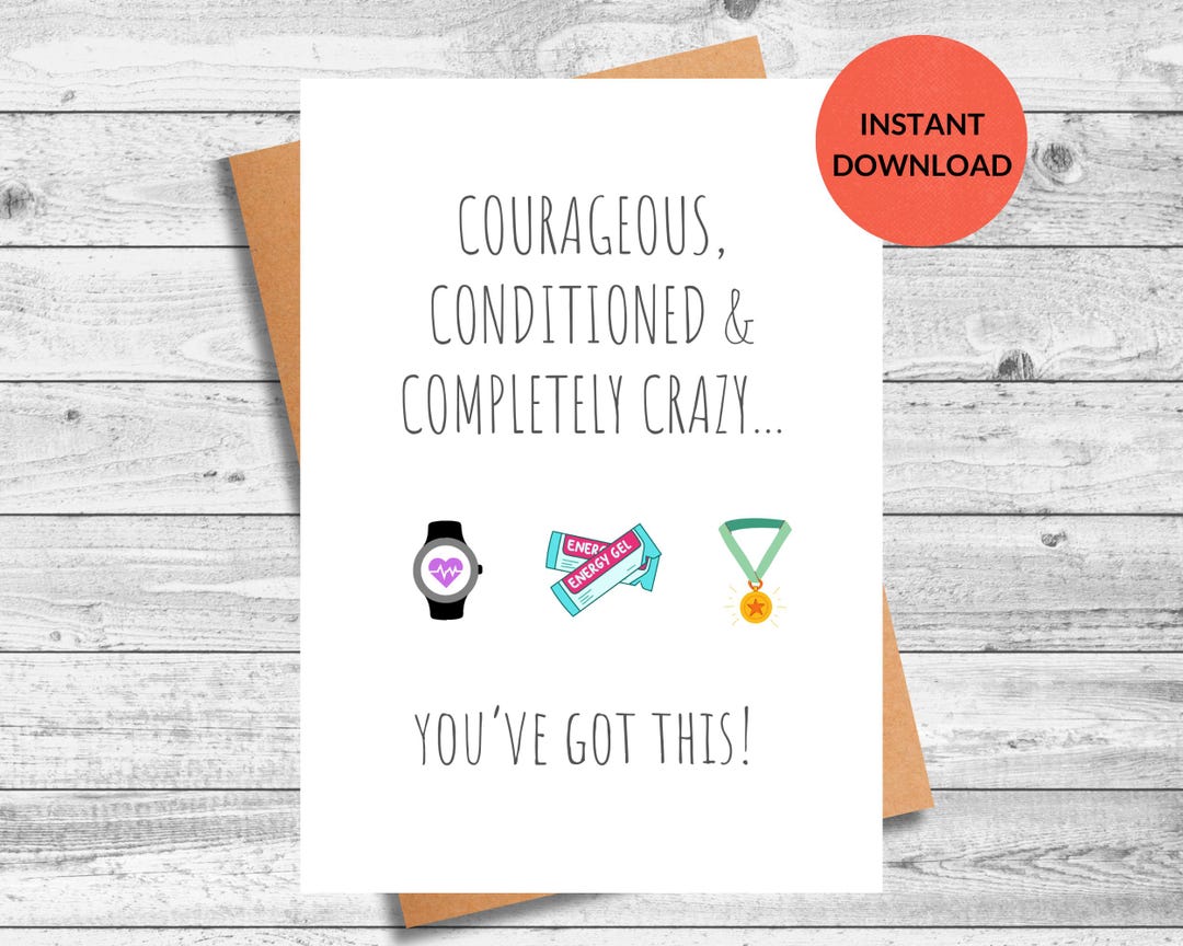 Printable Good Luck Sporting Event Card: Running, Cycling, Triathlon ...