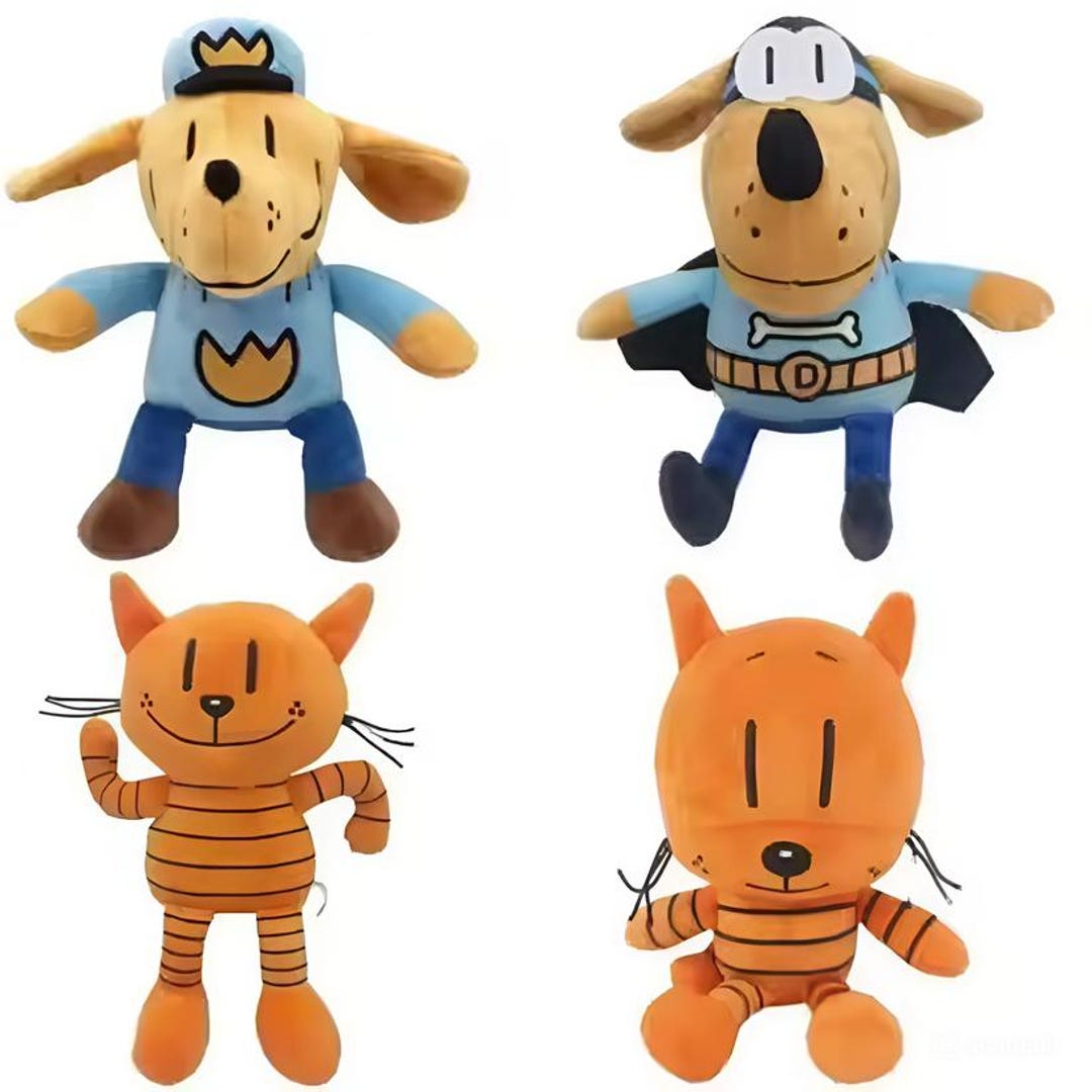 Dog Man Peteyy Cat Plush, Soft Cartoonn Doll Kids Xmas Gift - Etsy