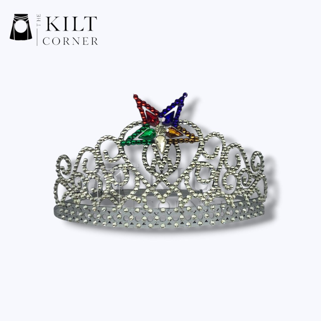 Freemason Masonic Heart Design OES Crown - Silver Tone Unique Matron ...
