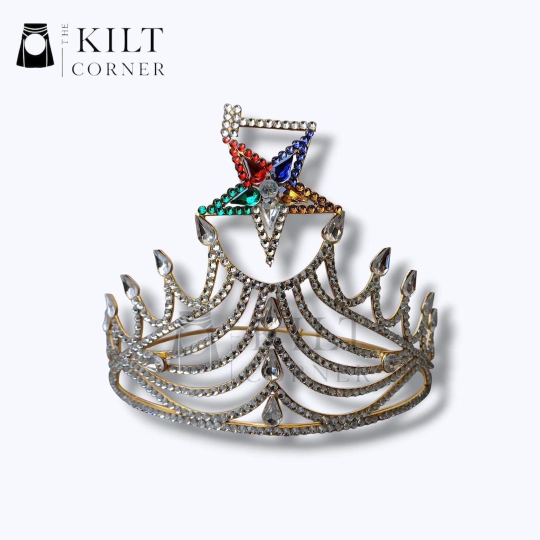 Order of Eastern Star Crown - 10 Points OES Matron Crown - Hammer Star ...
