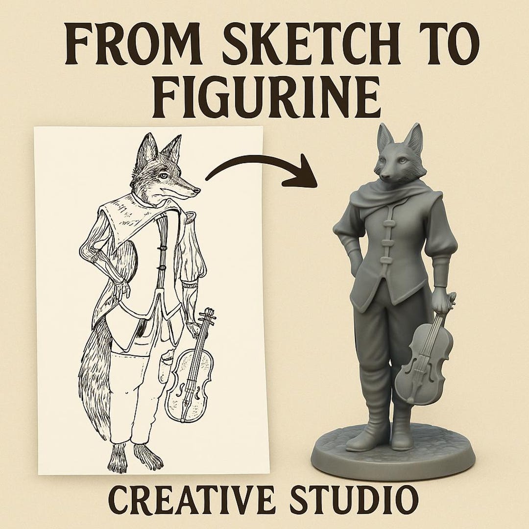Custom Miniature D&D – Personalized RPG Character From Sketch – 3D ...