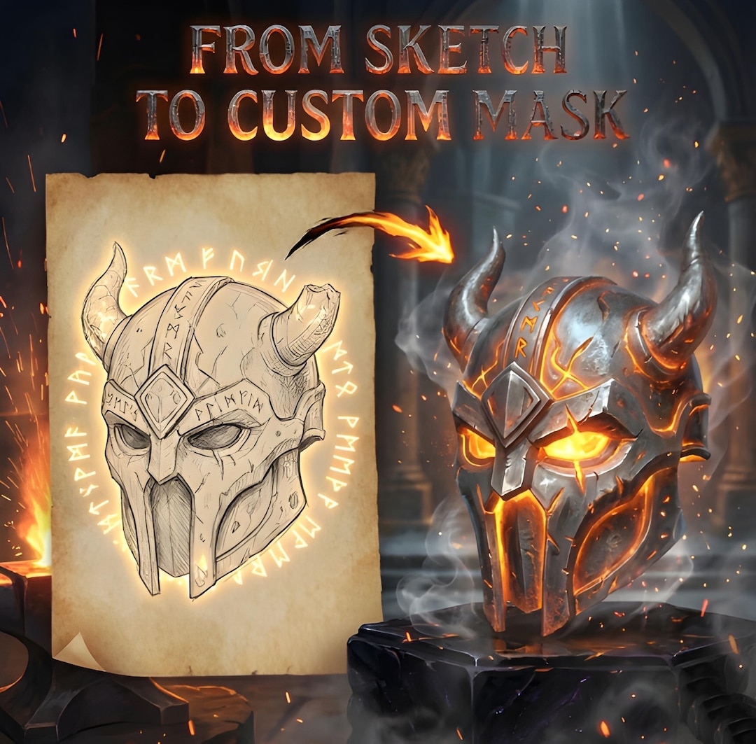 CUSTOM 3D Printed Mask Commission | Wearable Cosplay Helmet & Armor ...