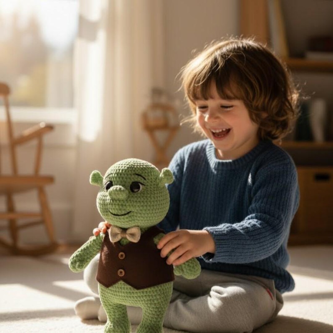 Crochet Baby Ogre Pattern: Shrek Inspired Amigurumi Doll (PDF Pattern ...