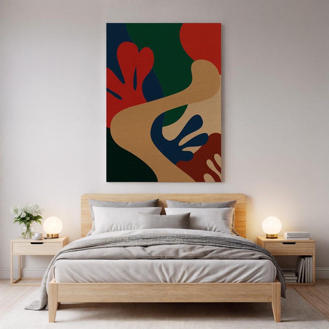 Title: Abstract Colorful Hands Canvas Art, Geometric Shapes Wall Art ...