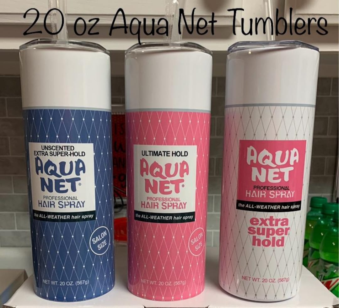 Aqua Net 20 Oz Tumbler With Lid and Straw, 80's Retro, Fun Gift - Etsy