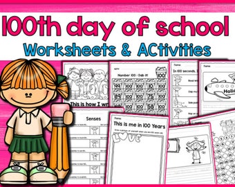 100 Days of School Handprint Art Craft 100th Day of School - Etsy