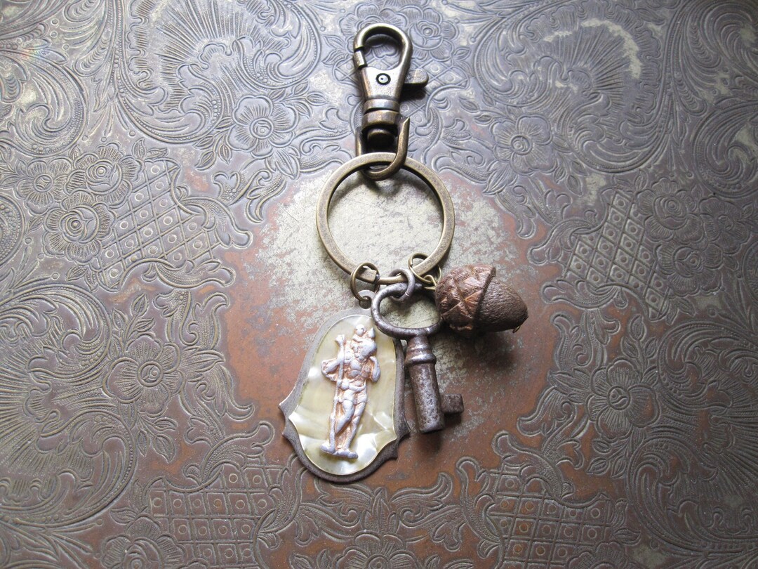 St. Christopher Key Chain / Gift for Traveler / Vintage Religious Medal ...