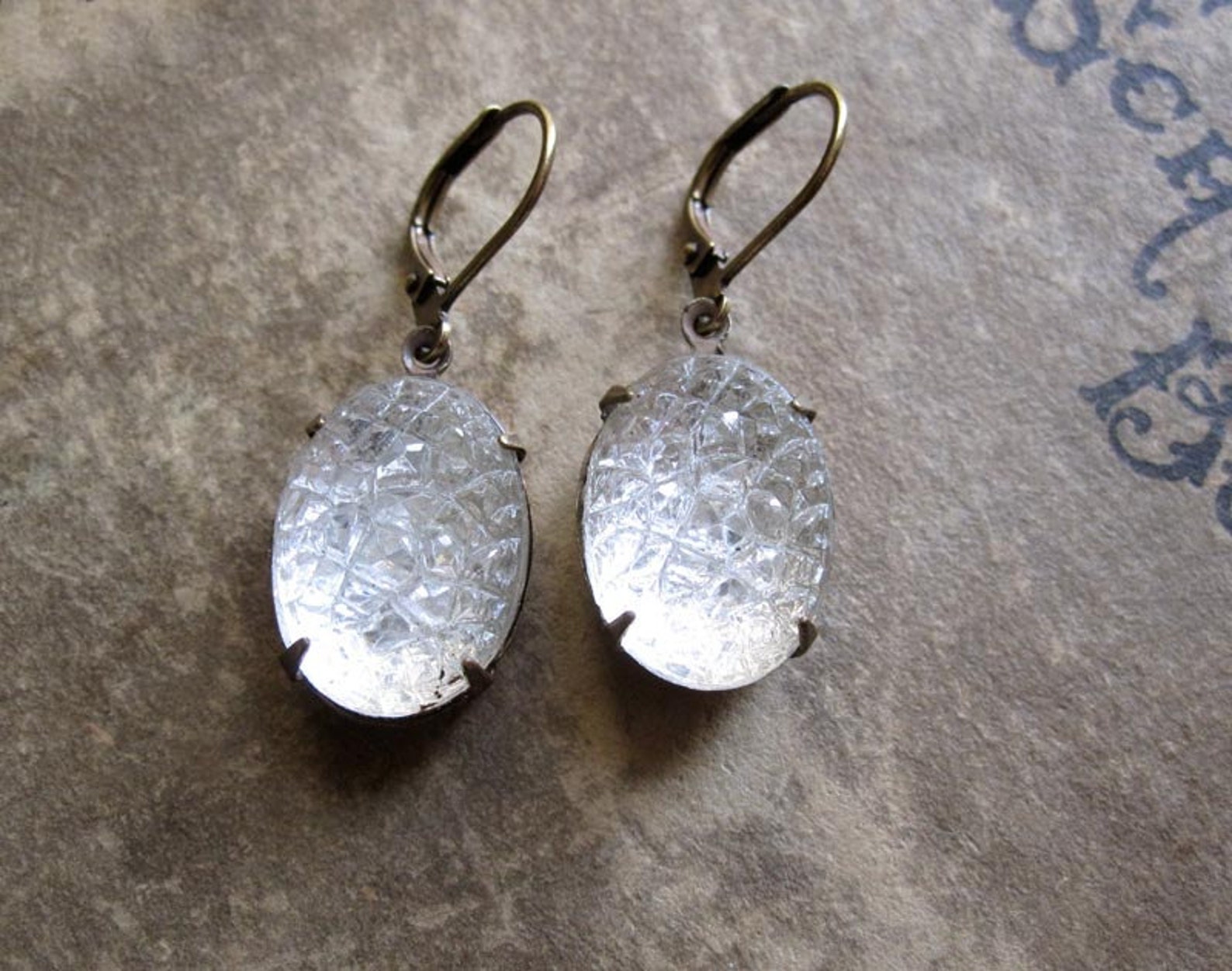 Sugar Jewel Earrings / Frosted Glamour / White Wedding Jewelry - Etsy