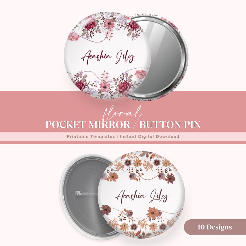 Button Pin Mirrors - Etsy