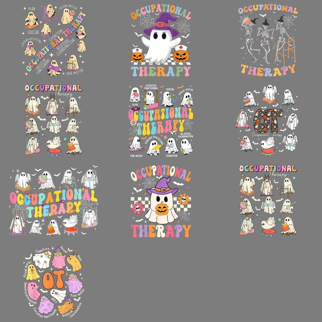 OT Halloween Ghost PNG, Occupational Therapy Digital Download, Spooky ...