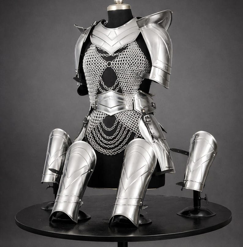 Brave Lady Suit Knight Armor Set: LARP, Cosplay Handmade Suit Fantasy ...