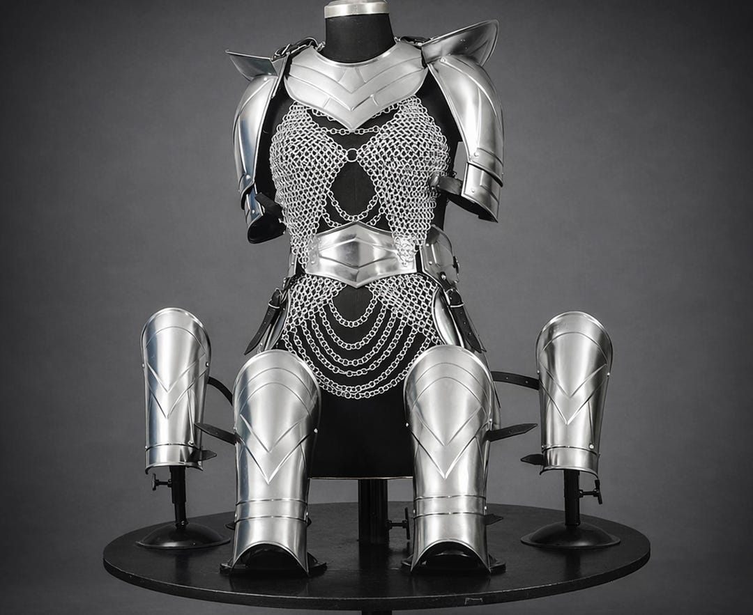 Brave Lady Suit Knight Armor Set: LARP, Cosplay Handmade Suit Fantasy ...
