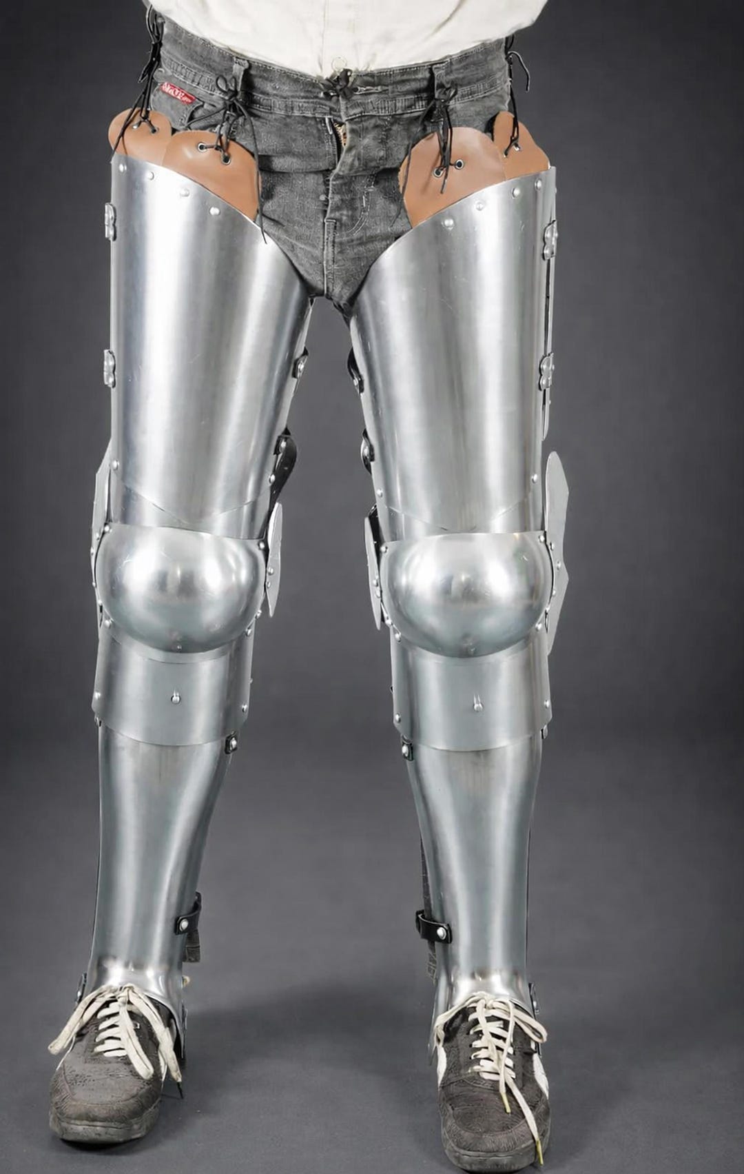 Men's Full Knight Leg Greaves Armor Set: Thigh Plates, Knee Guards ...