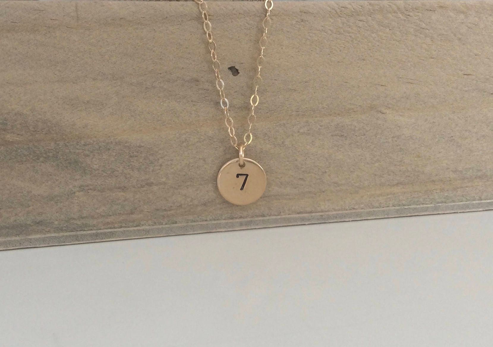 Number Necklace Badge Number Necklace Team Number Necklace | Etsy