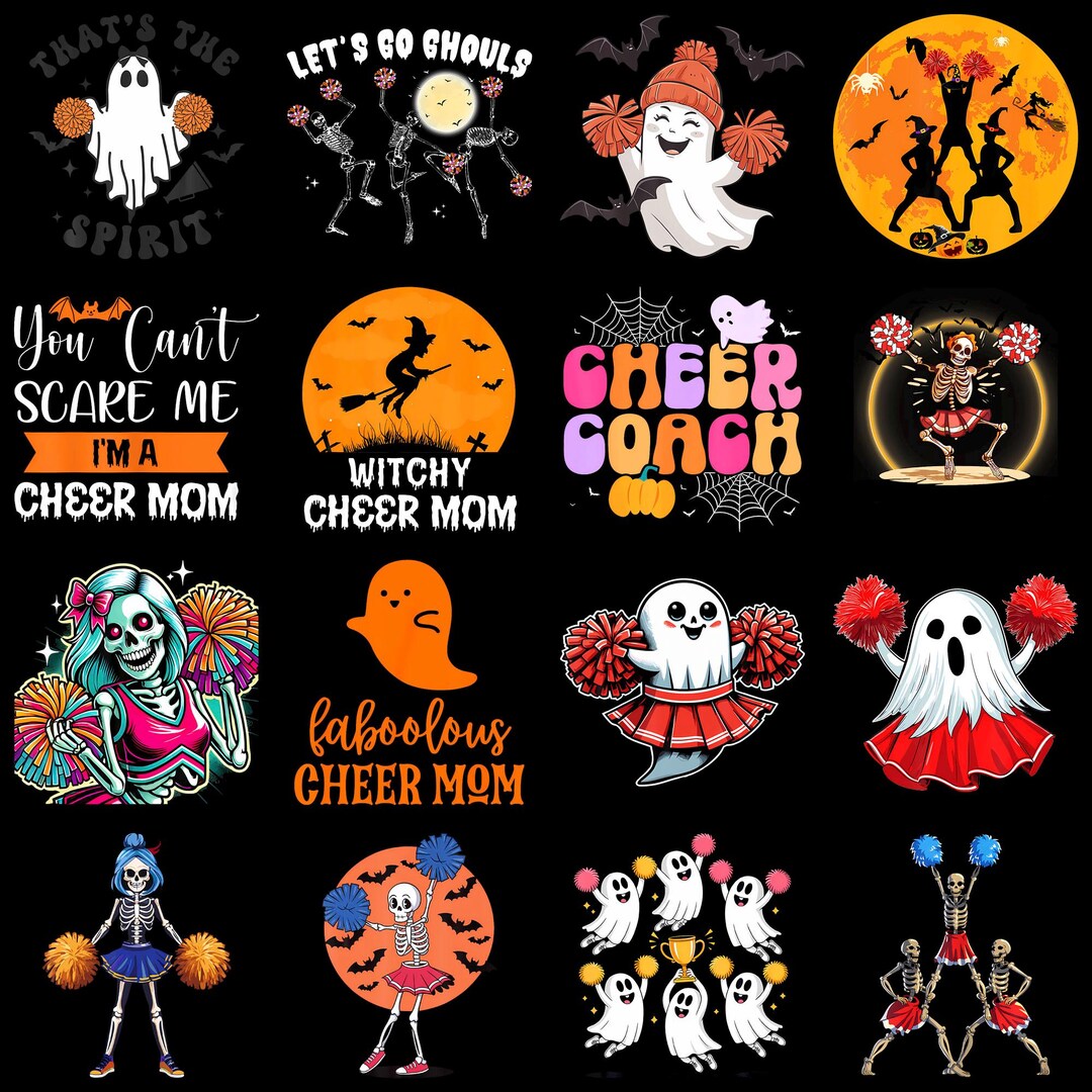 Cheer Coach PNG – Funny Halloween Cheerleader Sublimation Clipart ...