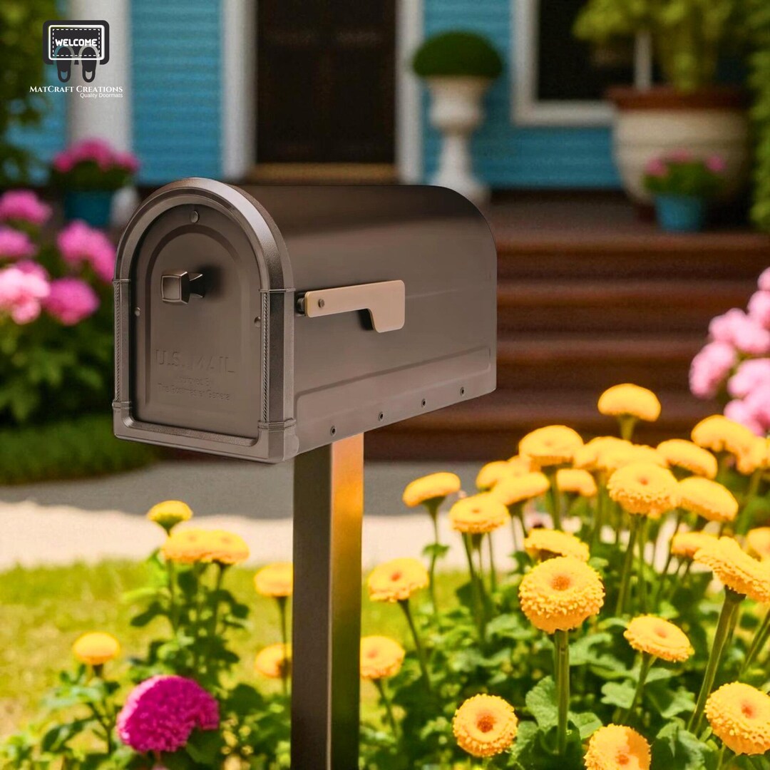 Vintage Metal Decorative Mailbox, Old Style Locking Letter Box, Outdoor ...