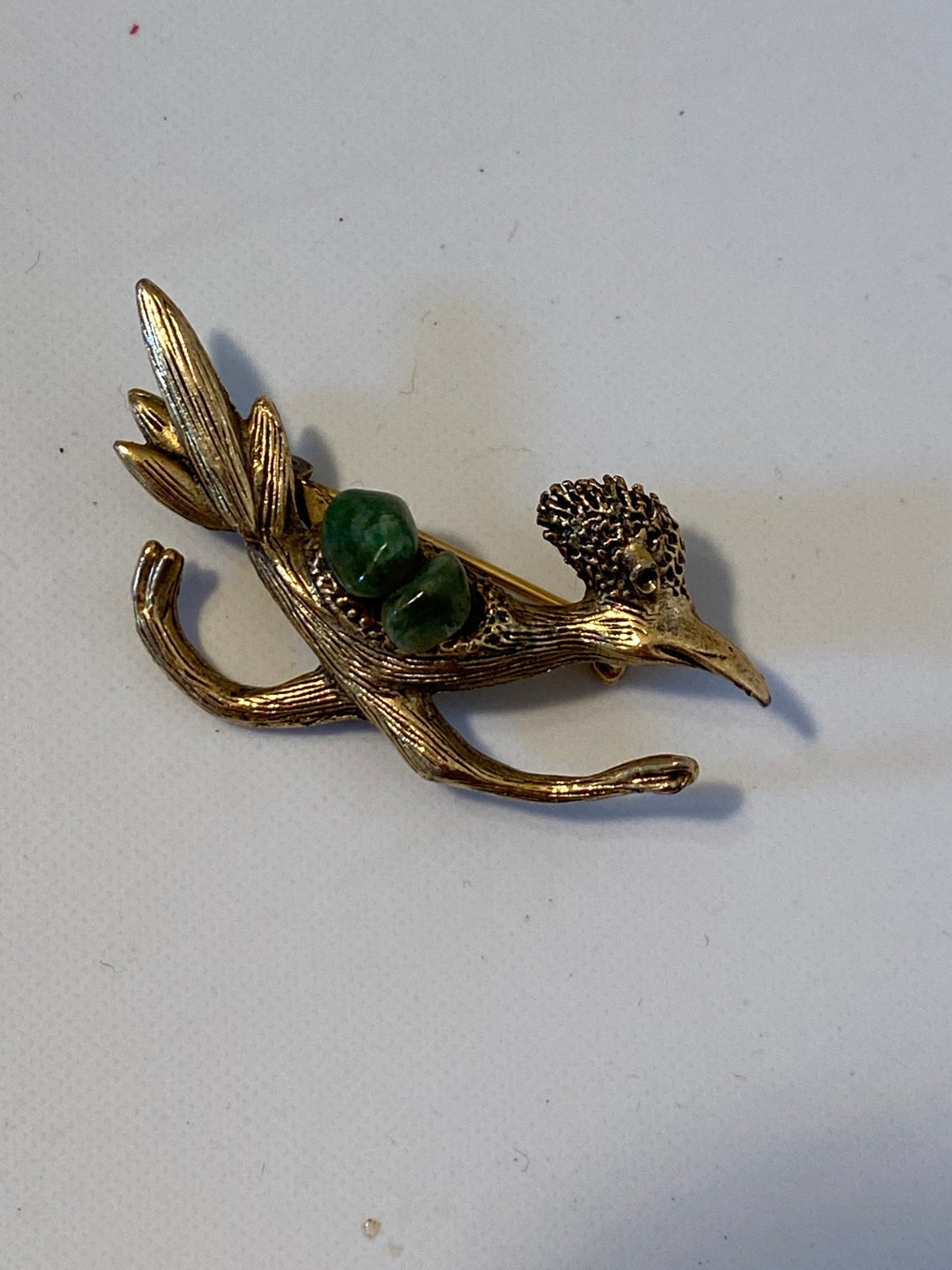 Vintage Jeweled Road Runner Pin Brooch Southwest - Etsy